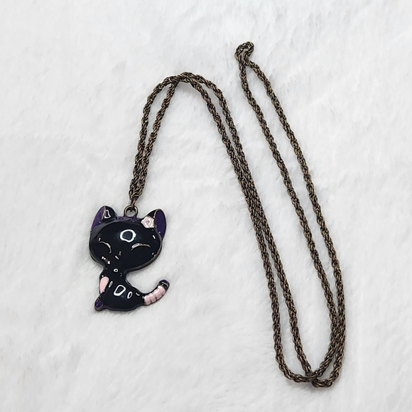 Jewelry | Y2k Kawaii Black Cat Adorable Necklace | Poshmark